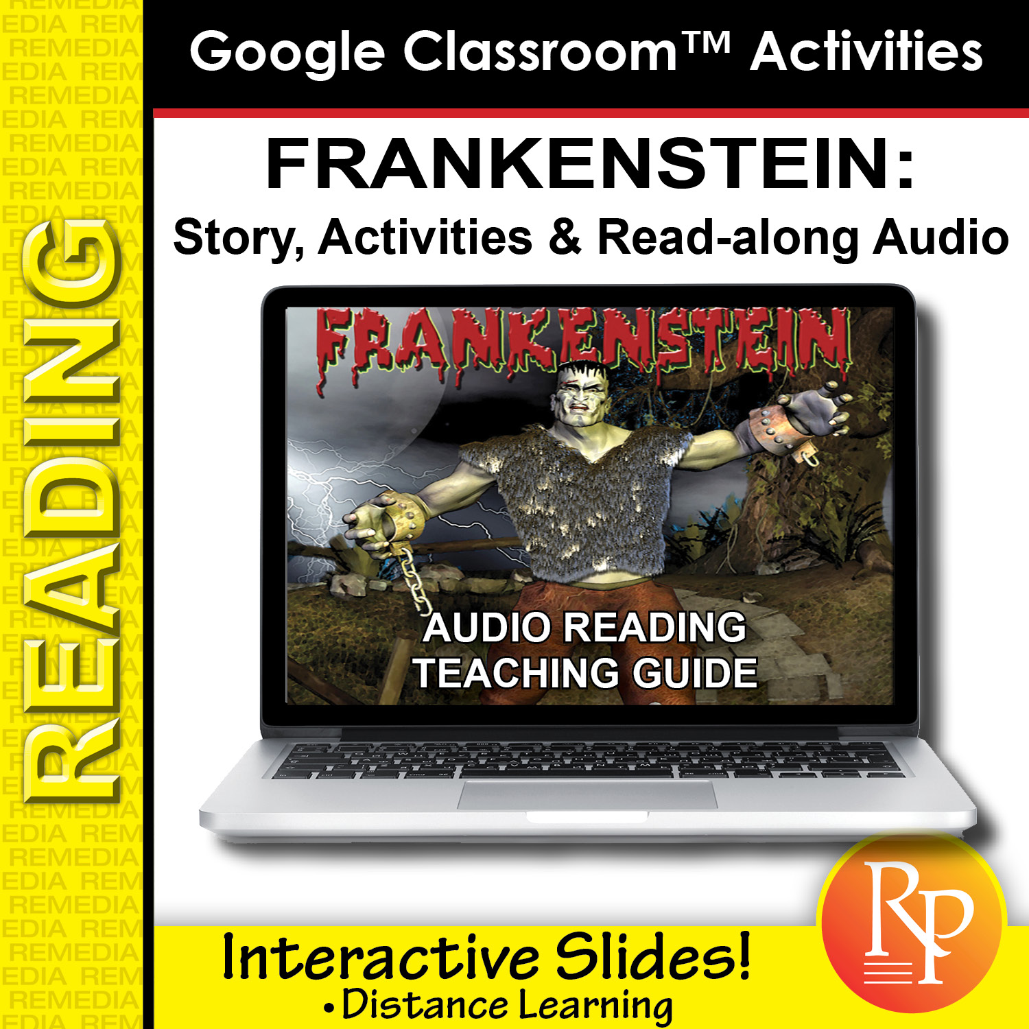 Google Slides "Frankenstein" Abridged Story, Activities & Read-along Audio