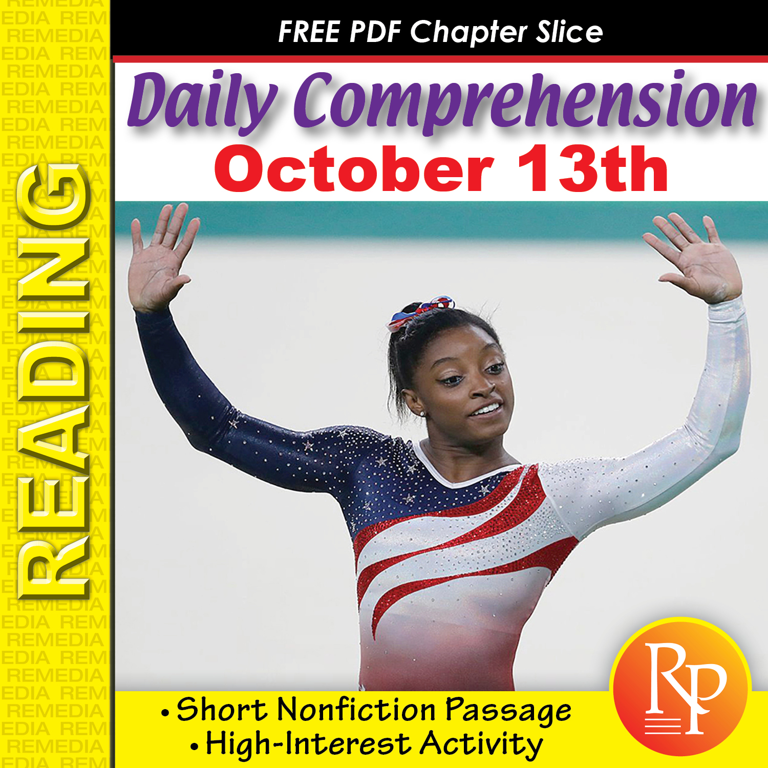 FREE Simone Biles - Daily Comprehension: Olympics