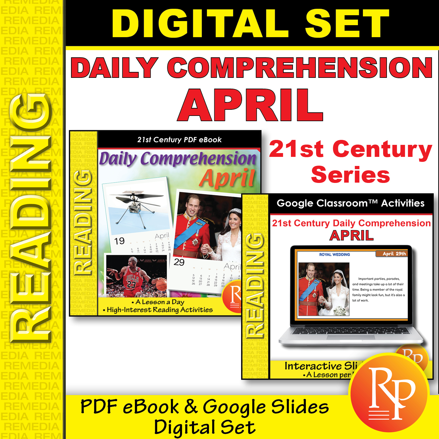 Reading, history, comprehension, April, google classroom, printable, PDF