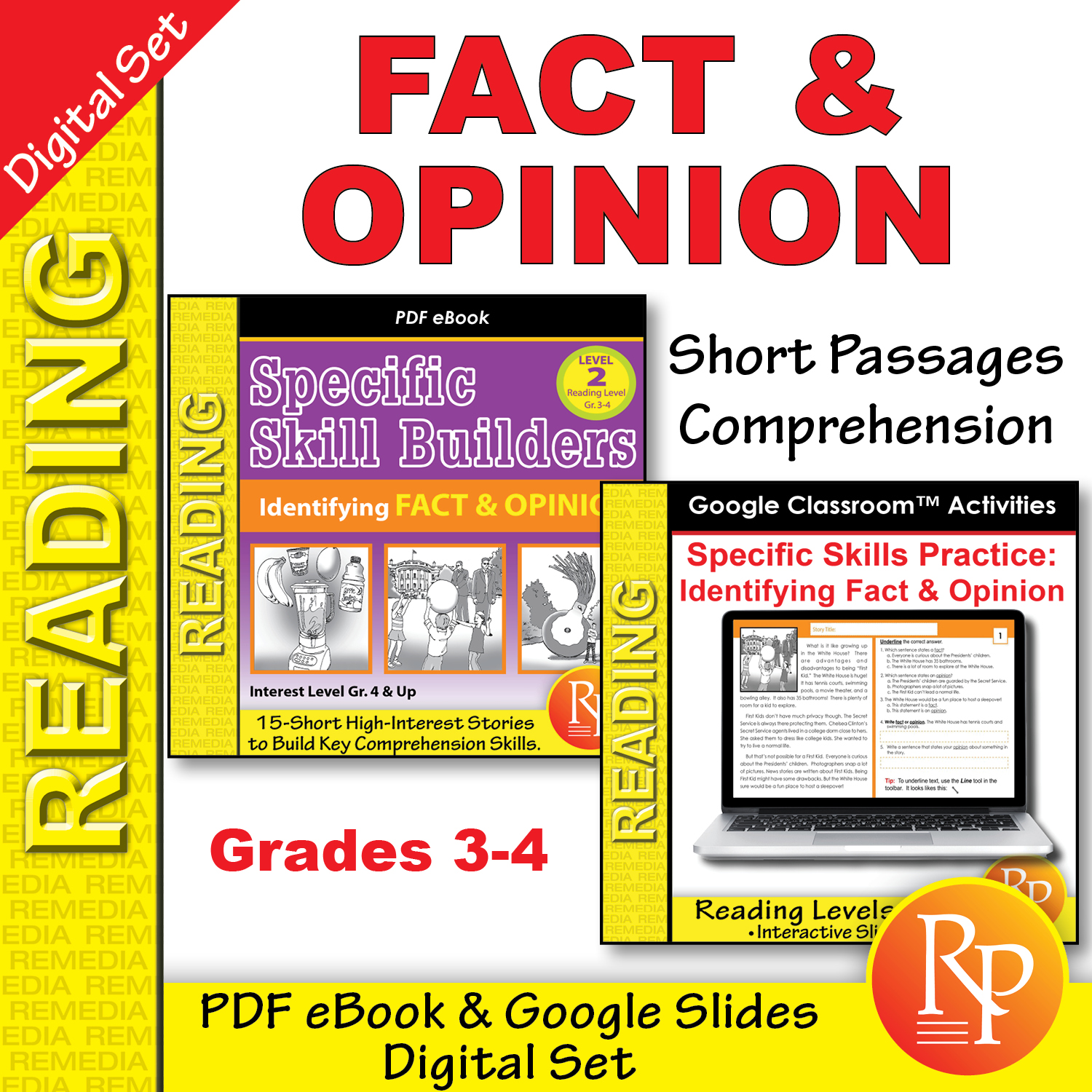 Fact & Opinion (Rdg Lvl 3-4.5) PDF & Google BUNDLE | Passages ...