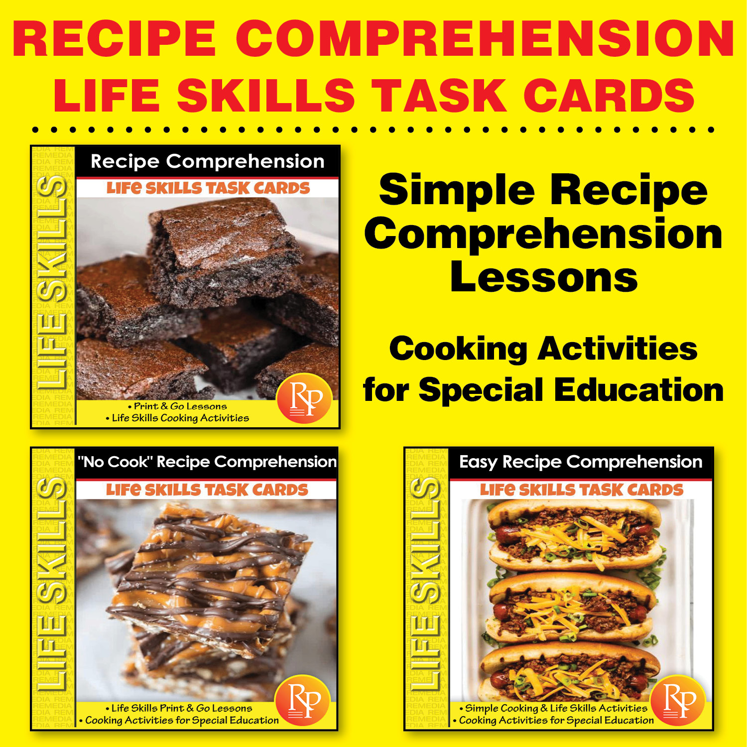 Recipe Comprehension Bundle: Life Skills - Cooking Activities (eBook 3-set)