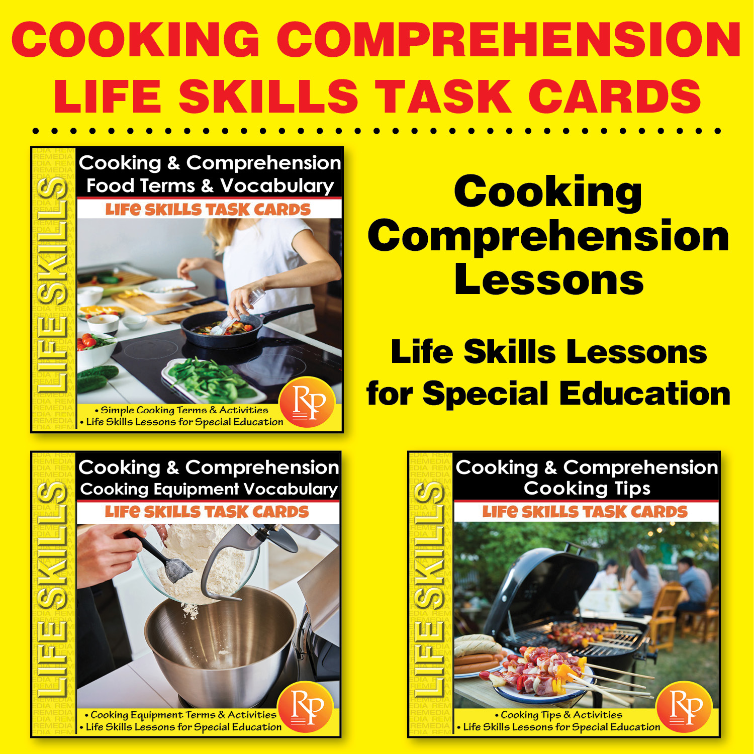 Cooking Life Skills SET | Equipment | Vocabulary | Tips | Fun Activities