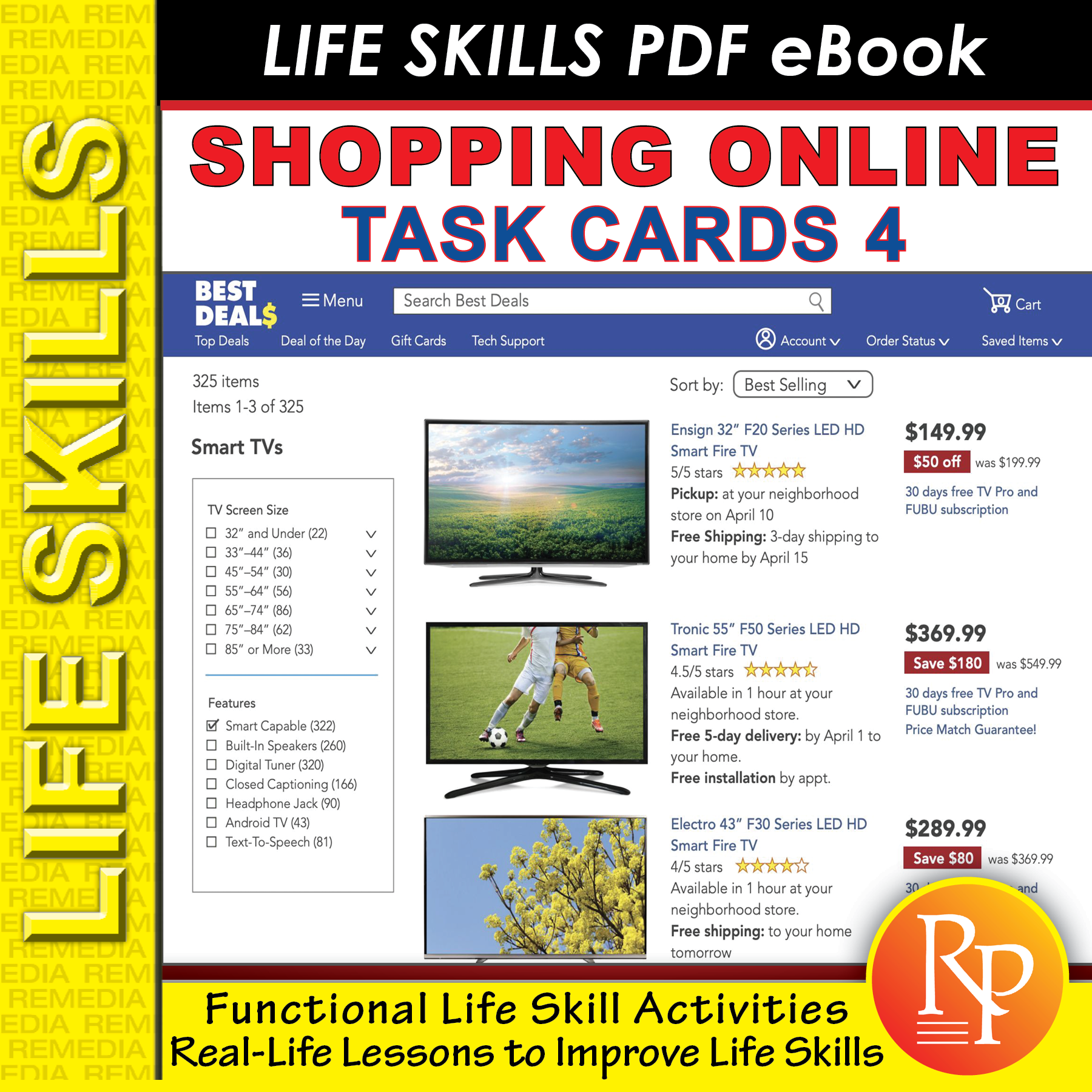 Shopping Online Task Cards 4: Consumer Life Skills | Reading Activities