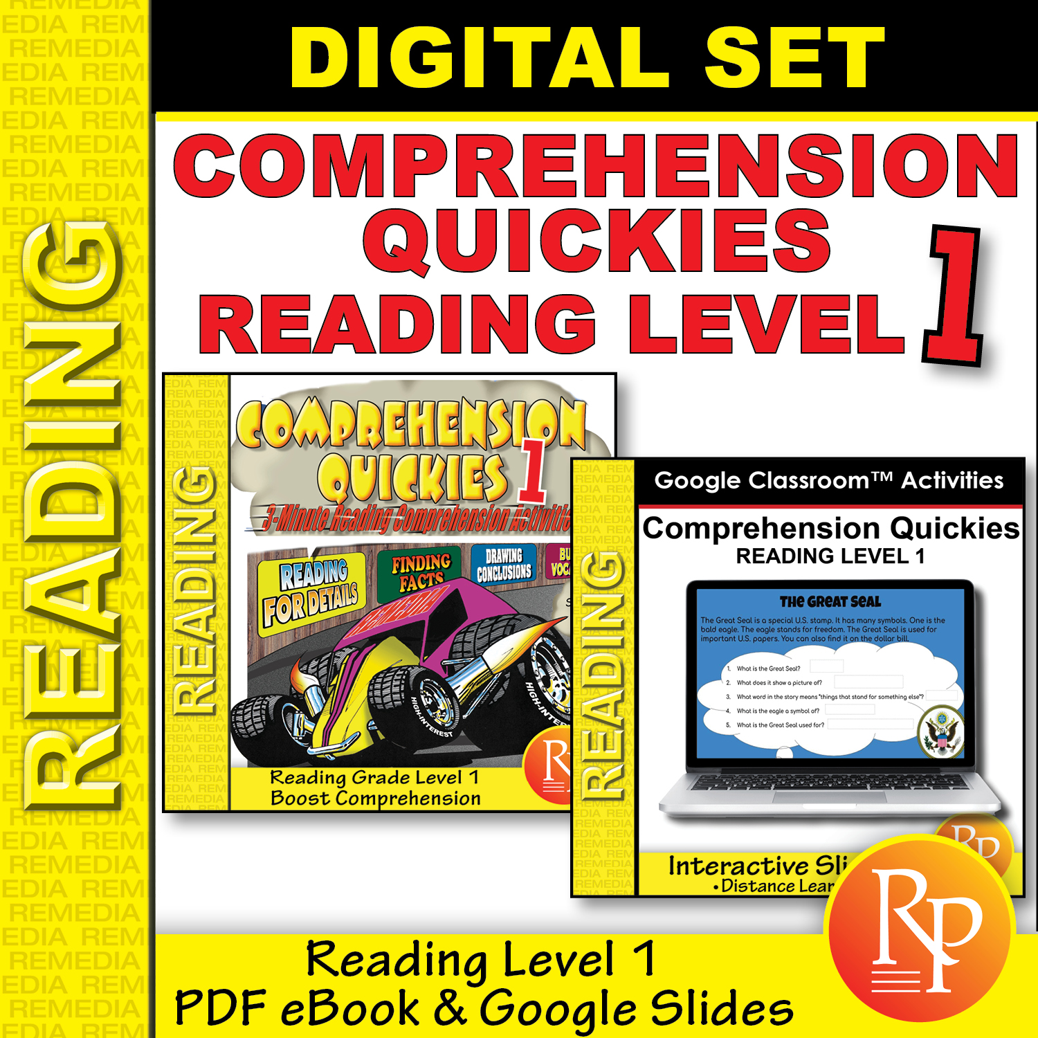 Reading, Comprehension, Google Slides, Set