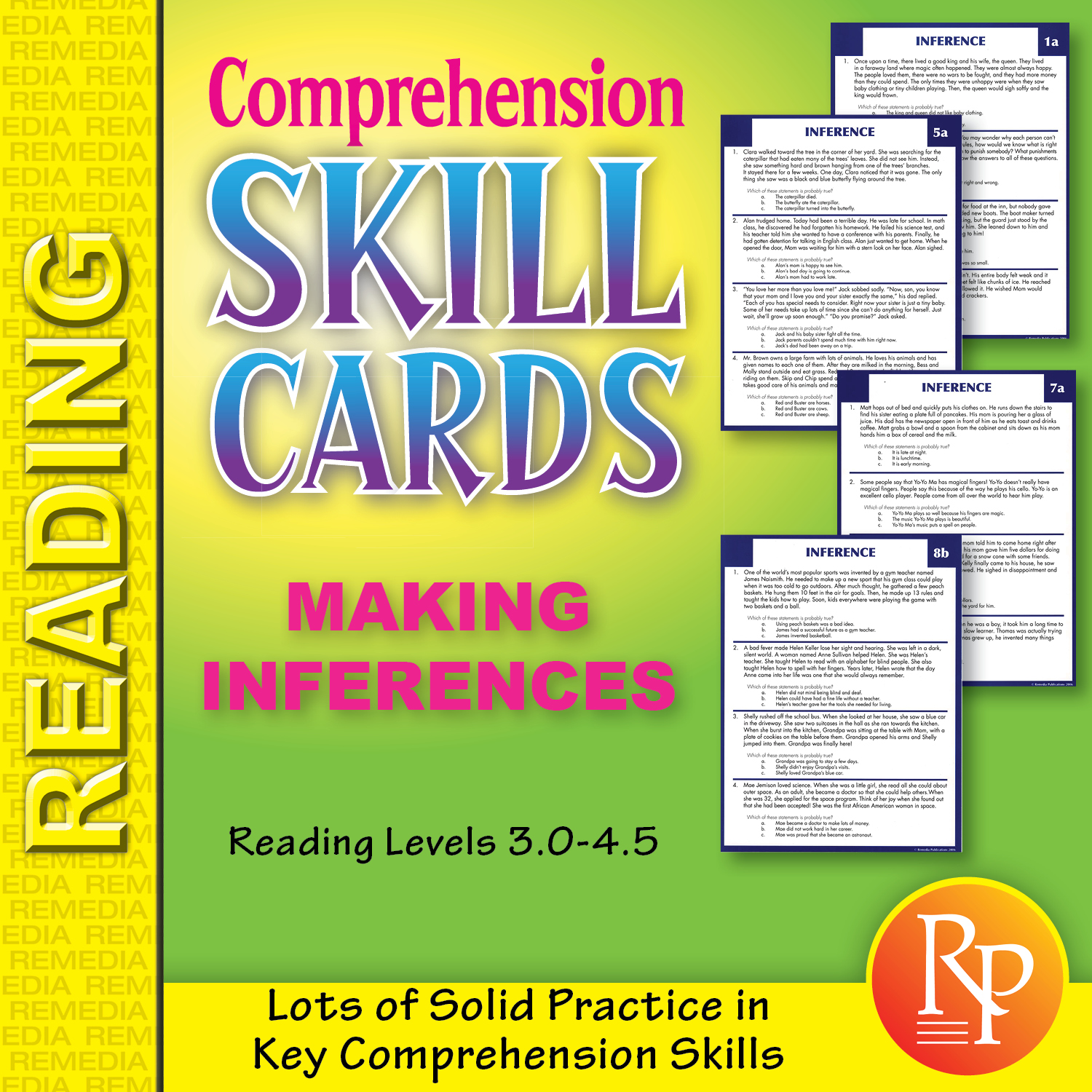 Comprehension Skill Cards - Making Inferences (RL 3.0-4.5)