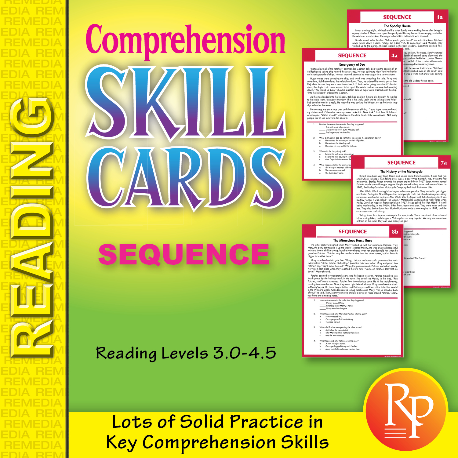 Comprehension Skill Cards - Sequence (RL 3.0-4.5)