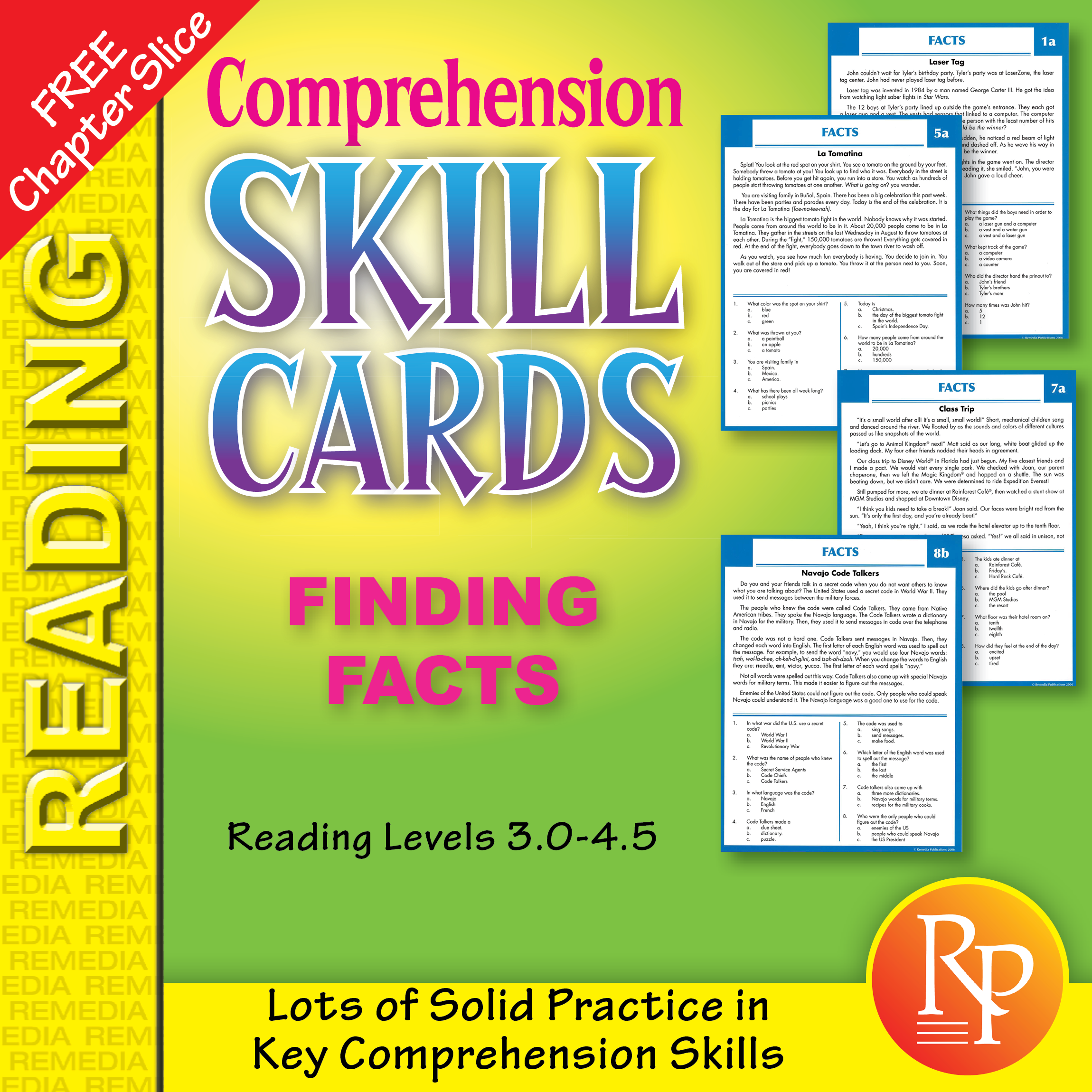FREE! Finding The Facts - Comprehension Skill Cards - Passages - Activities