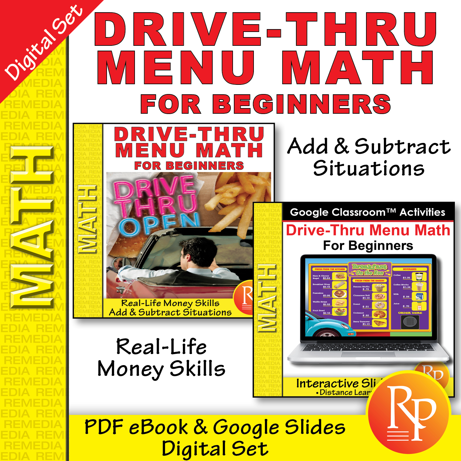Life Skills Money - Drive Thru Menu Math: Add Subtract - BUNDLE - PDF ...