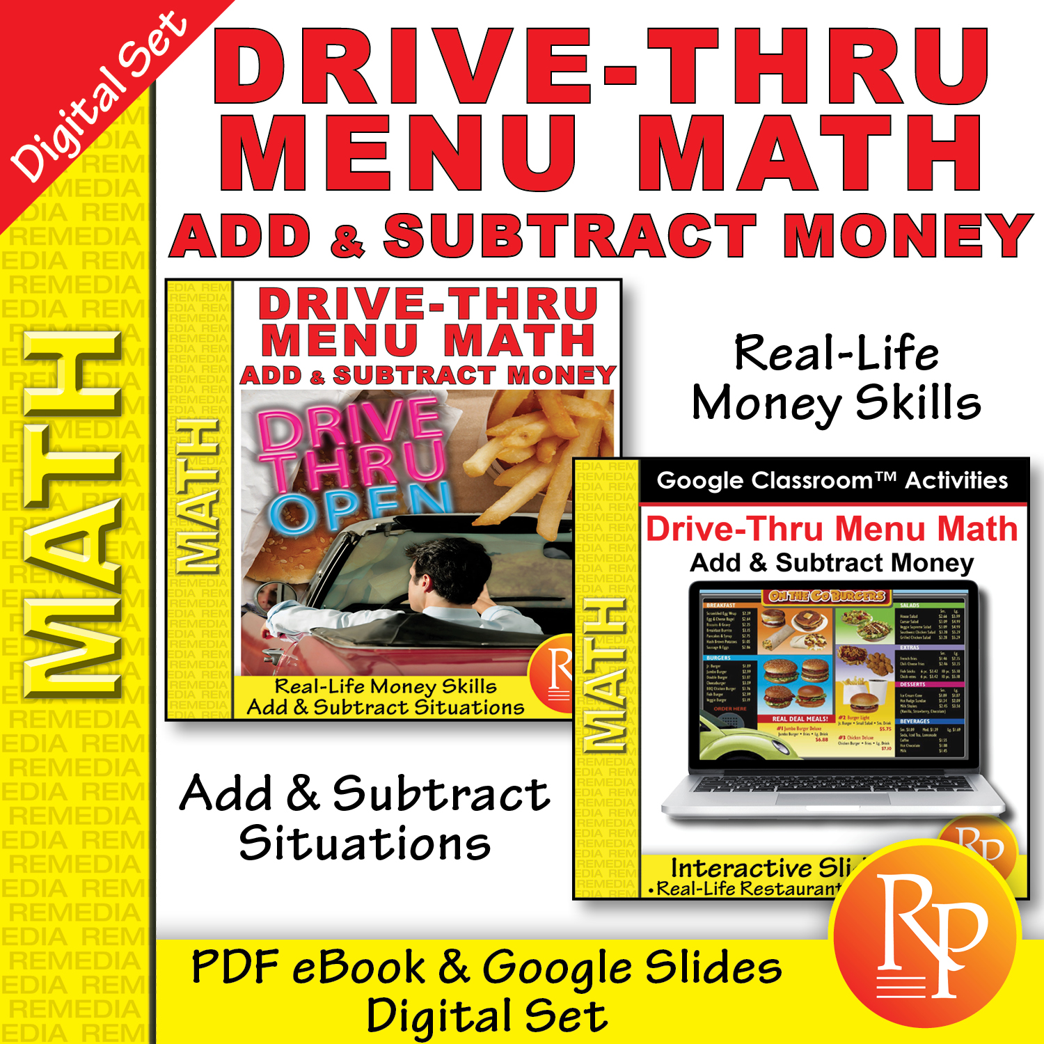 Drive Thru Menu Math: PDF & Google Bundle | Add & Subtract | Life Skills