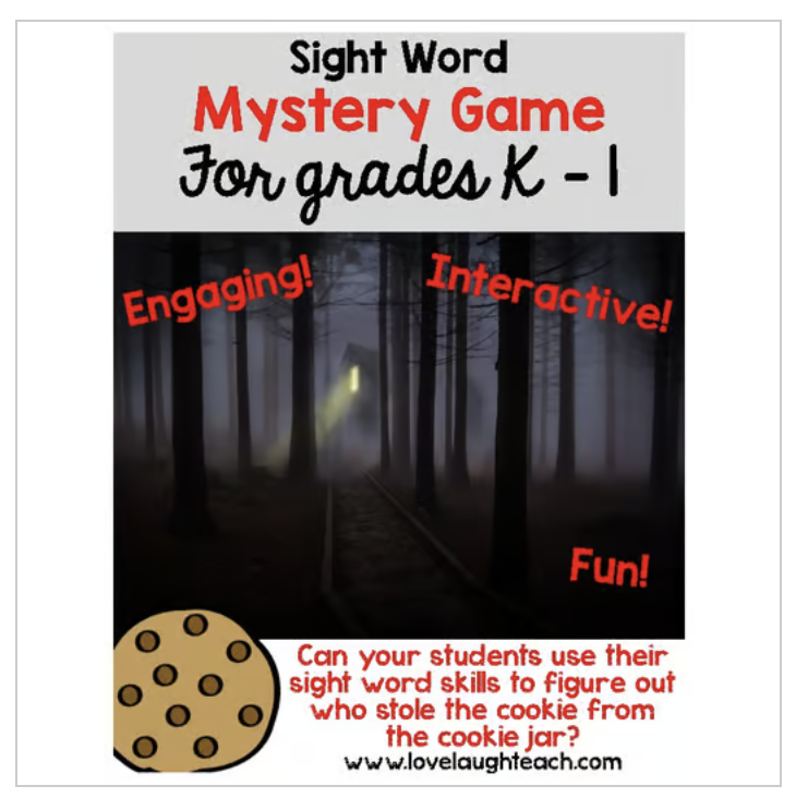 Sight Word Mystery Game: For Grades K-1