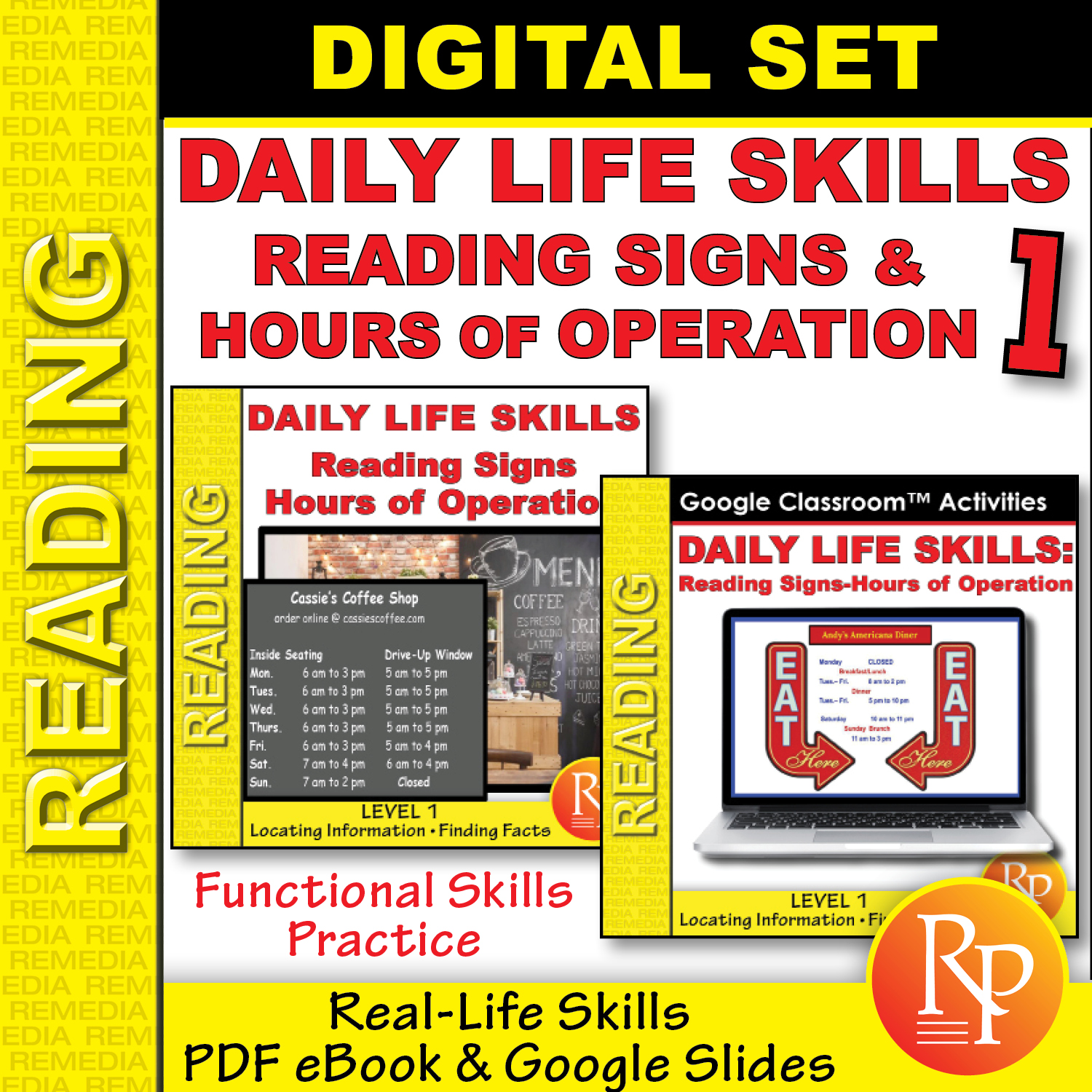 Daily Life Skills 1: GOOGLE & PDF - Understanding Signs & Hours Of ...