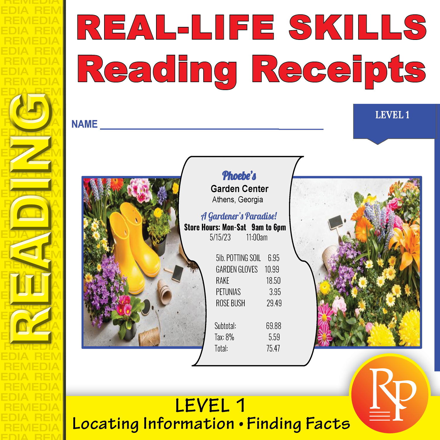 Reading Receipts Level 1: Real-Life Reading