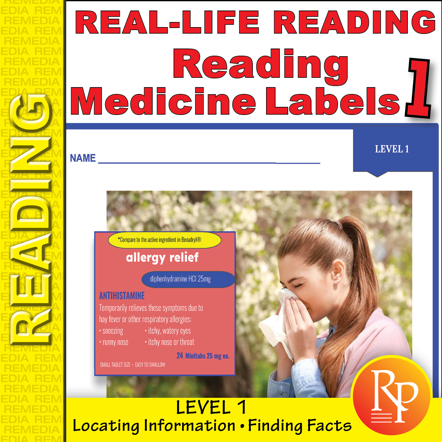 Reading Medicine Labels Level 1: Everyday Life Skills - Comprehension ...