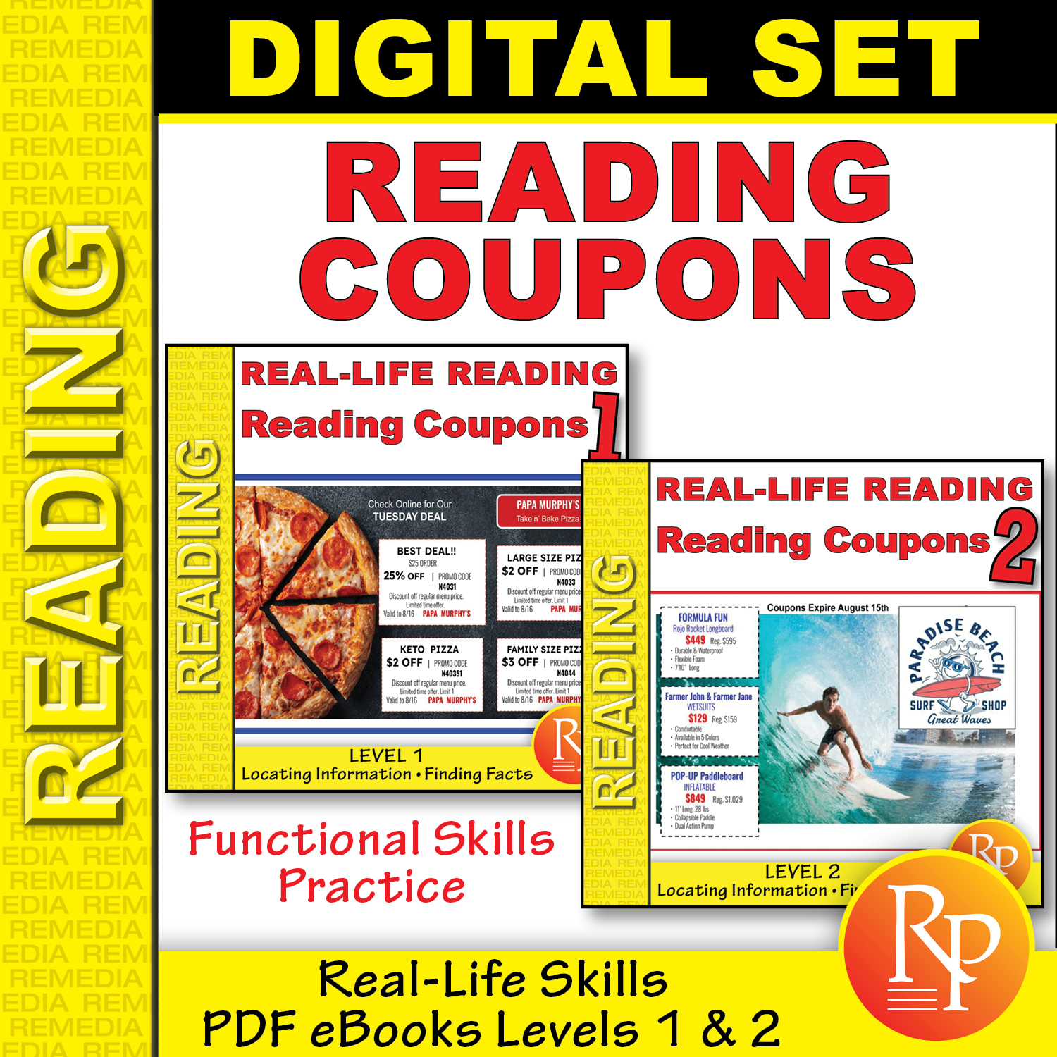 Reading Coupons Levels 1 and 2 PDFs: Functional Real-Life Skills
