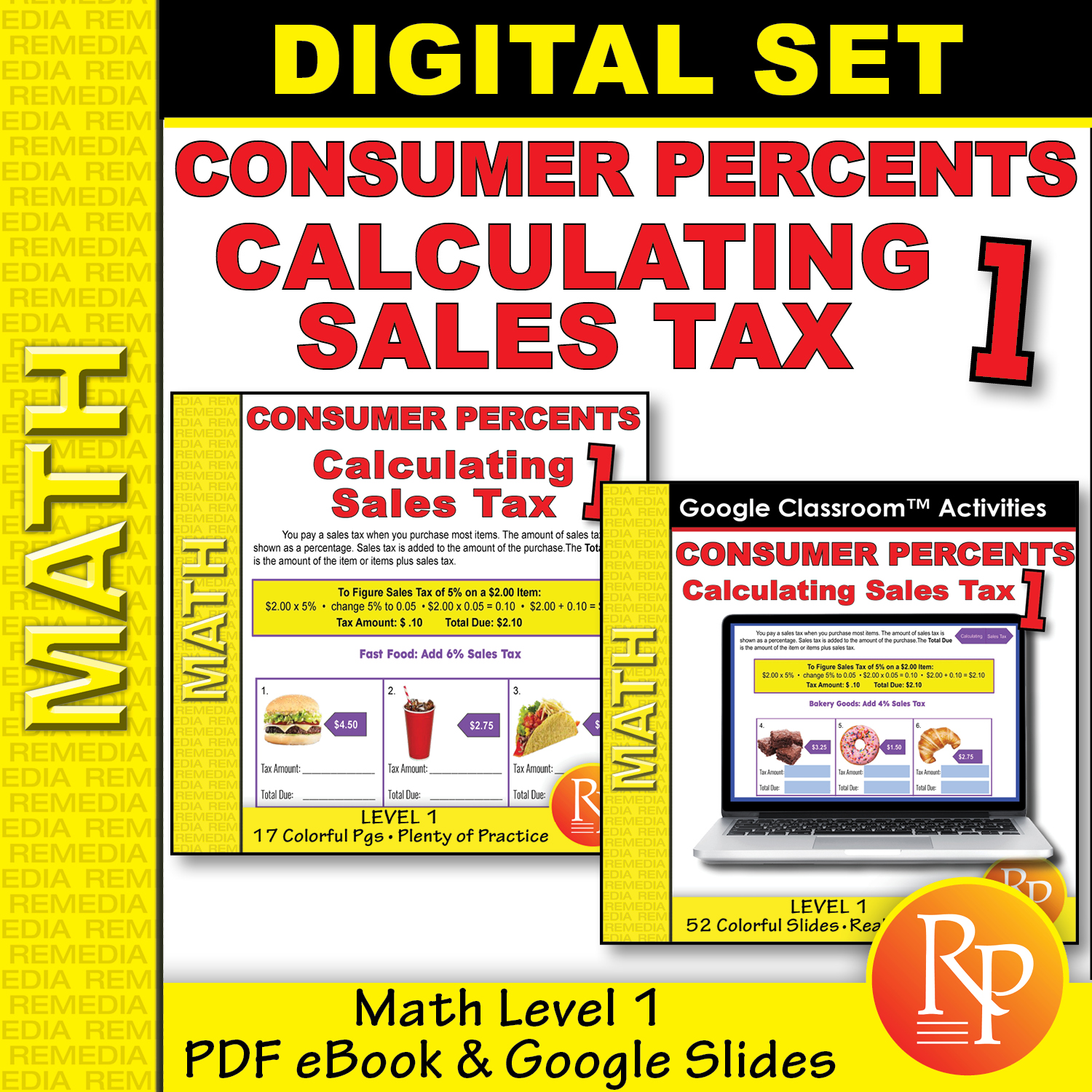 Math, Consumer, Percents, Sales Tax, money, life skills, google slides