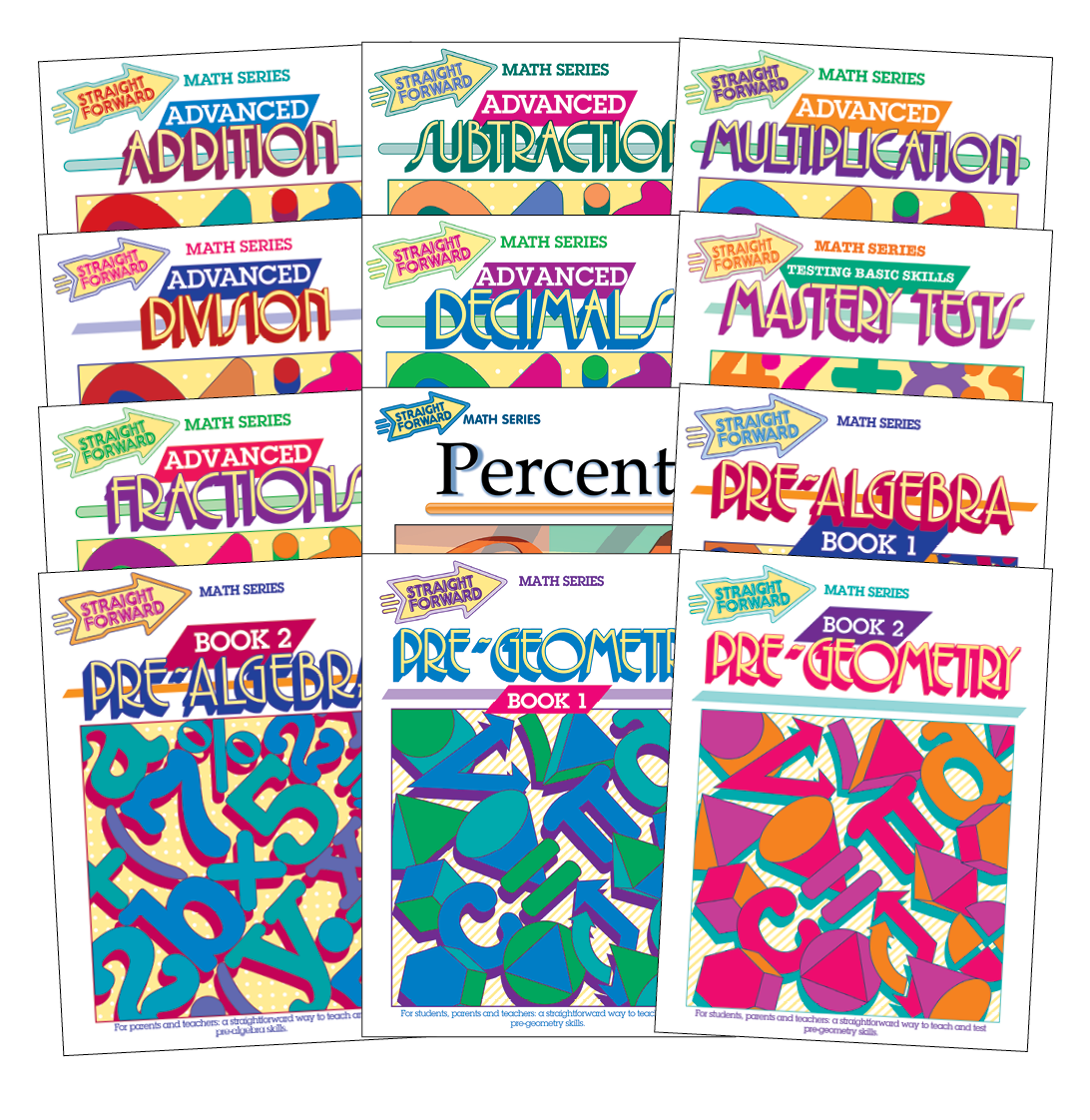 Straight Forward Math Series: Advanced Level (12-Book Set)